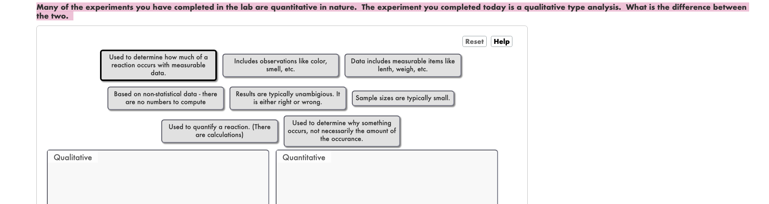Solved the two. Quantitative | Chegg.com
