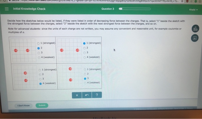 Solved Initial Knowledge Check Question 3 Khalid Decide | Chegg.com