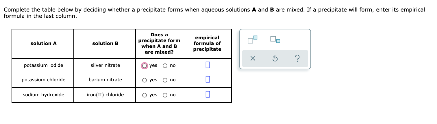 Solved Complete the table below by deciding whether a | Chegg.com