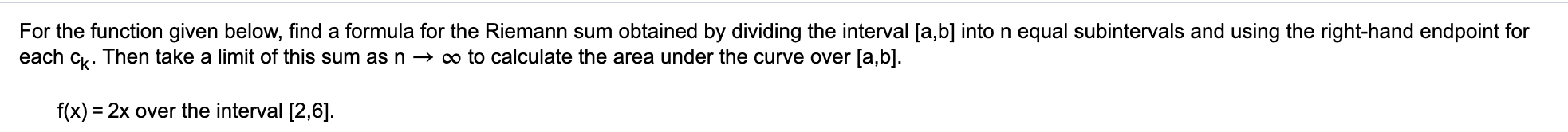 Solved For the function given below, find a formula for the | Chegg.com