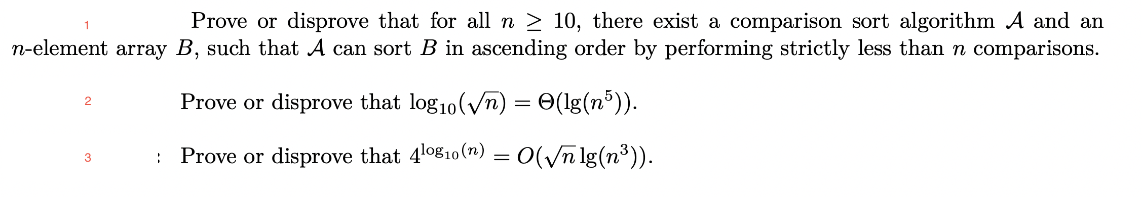 Solved Prove or disprove that for all n≥10, there exist a | Chegg.com