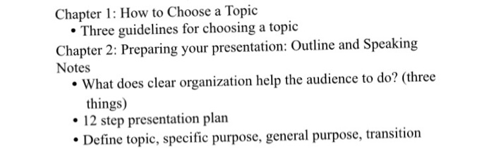 Solved Chapter 1: How to Choose a Topic Three guidelines for | Chegg.com