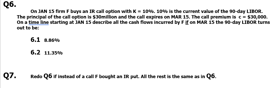 Solved On JAN 15 firm F buys an IR call option with | Chegg.com