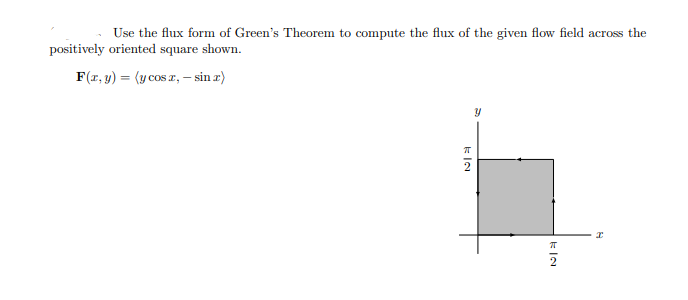 Solved Use the flux form of Green's Theorem to compute the | Chegg.com