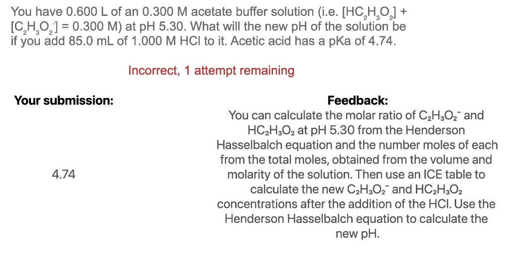 Solved You have 0.600 L of an 0.300M acetate buffer solution | Chegg.com