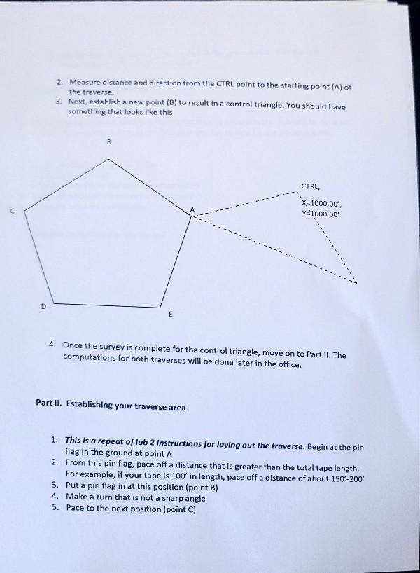 LAB 3 Axle survey with Control Refer to the attached | Chegg.com