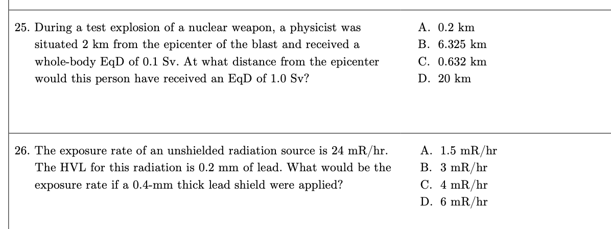 Solved 25. During a test explosion of a nuclear weapon, a | Chegg.com