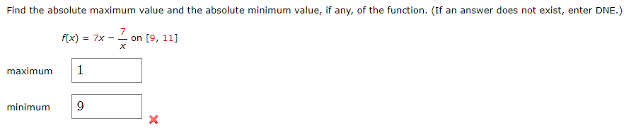 Solved Find the absolute maximum value and the absolute | Chegg.com