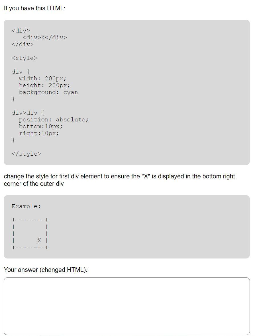 Solved Question 1/3 Given the following HTML: