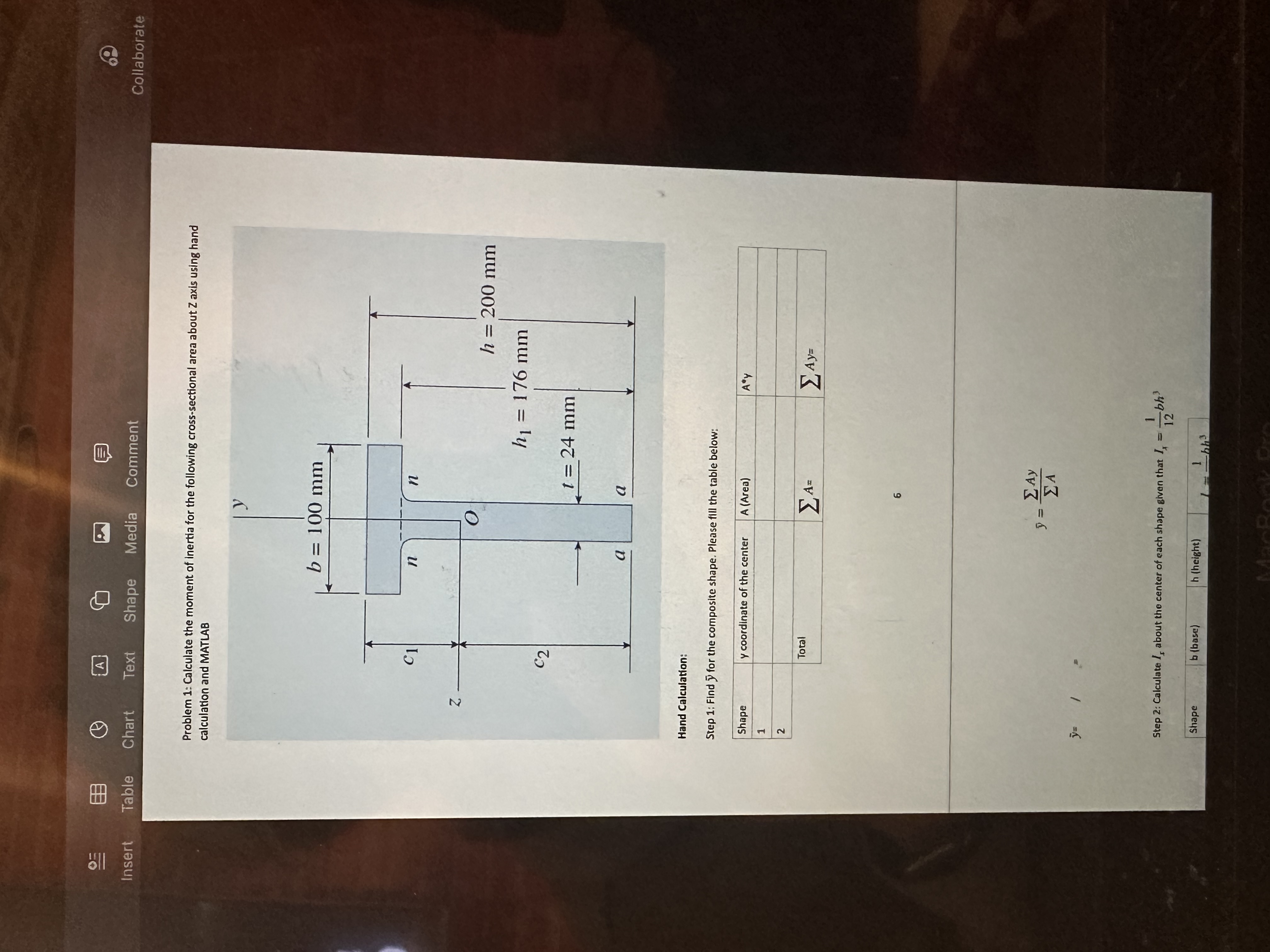 Solved Problem 1: Calculate the moment of inertia for the | Chegg.com