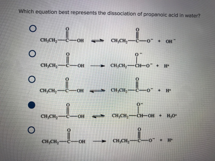 Solved which equation best represents the dissociation of | Chegg.com