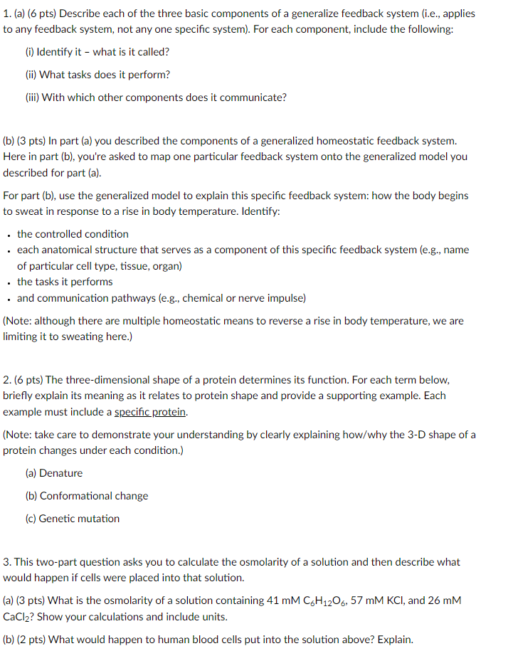 Solved 1. (a) (6 pts) Describe each of the three basic | Chegg.com