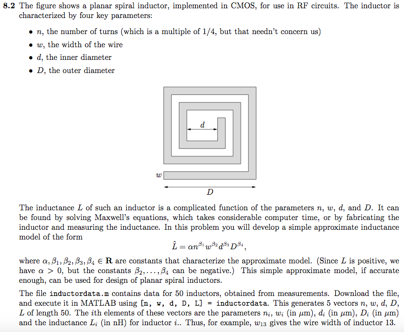 8 2 The Figure Shows A Planar Spiral Inductor