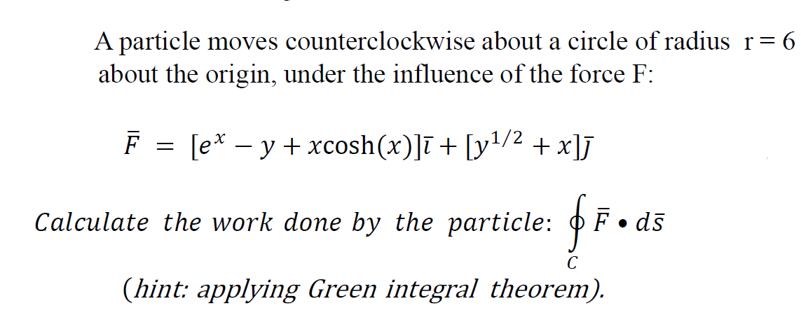 Solved A particle moves counterclockwise about a circle of | Chegg.com