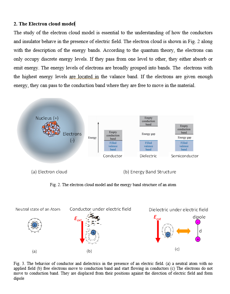 Solved 2. The Electron cloud model The study of the electron | Chegg.com