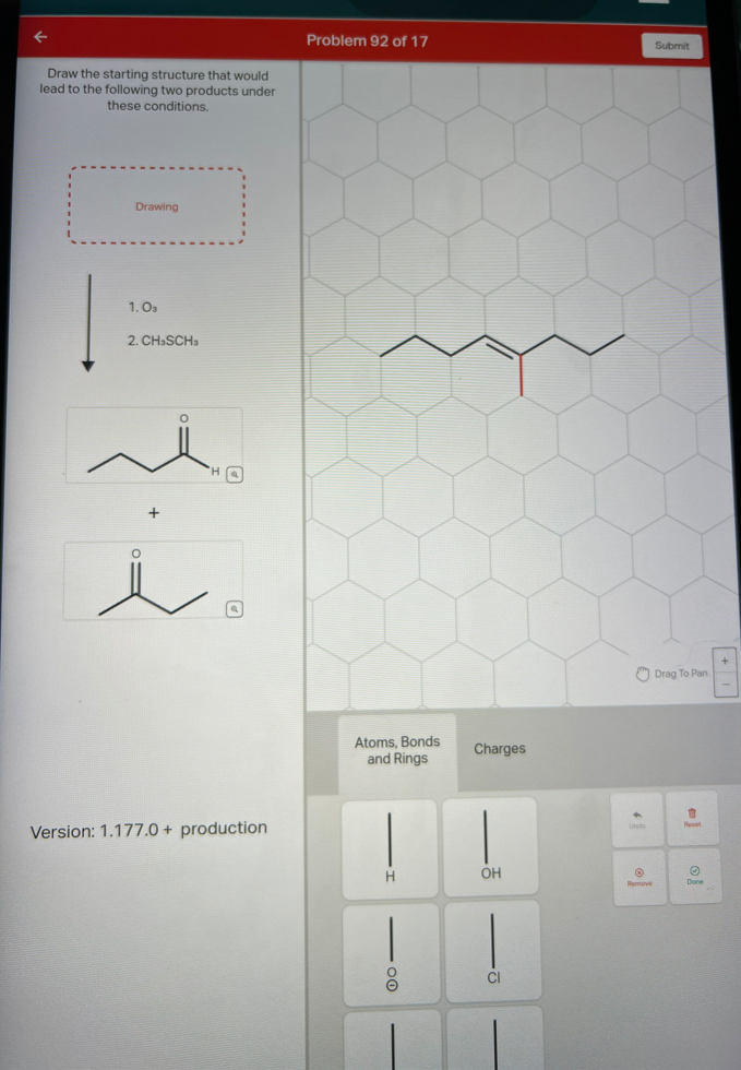 Solved Draw the starting structure that would lead to the | Chegg.com