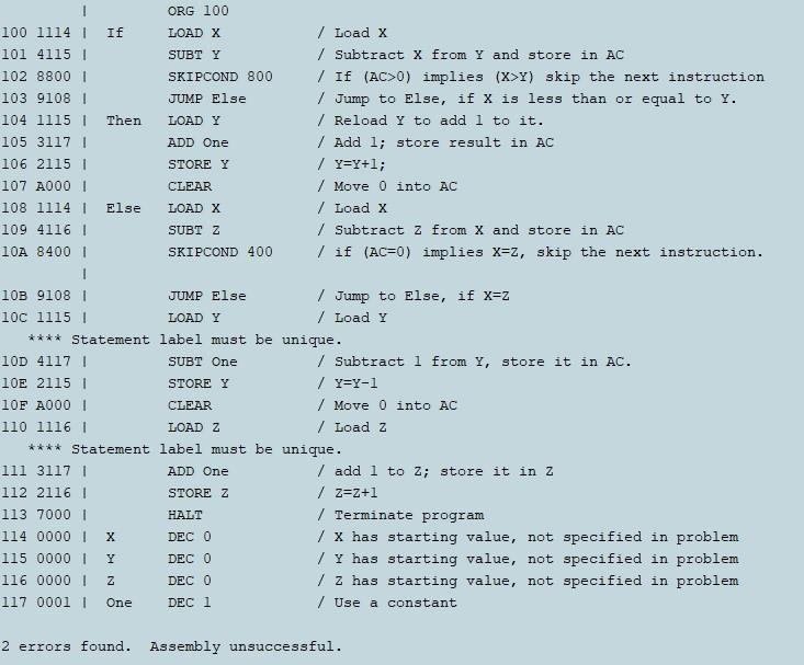 Solved Need help with my MARIE Project, It keeps giving me | Chegg.com