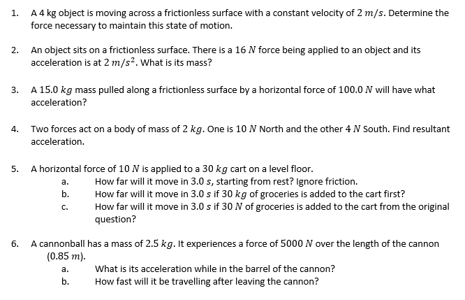 Solved 1. A4 kg object is moving across a frictionless | Chegg.com