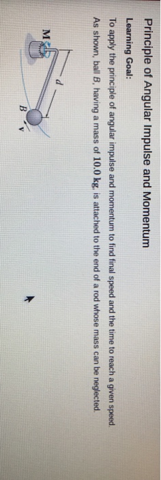 Solved Principle of Angular Impulse and Momentum Learning | Chegg.com