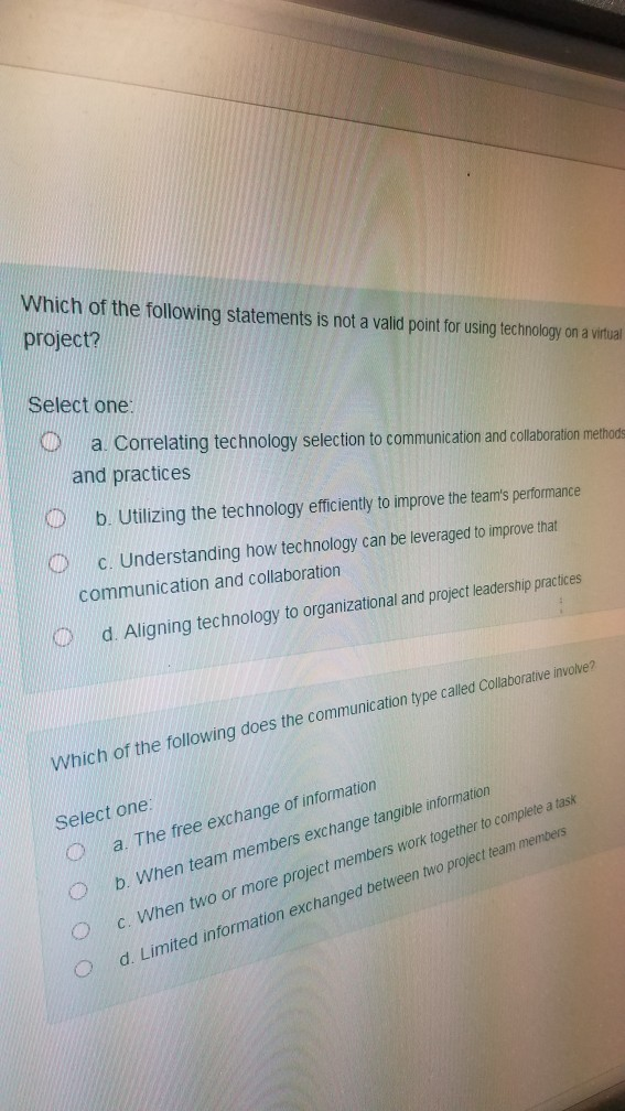 Solved Which of the following statements is not a valid | Chegg.com