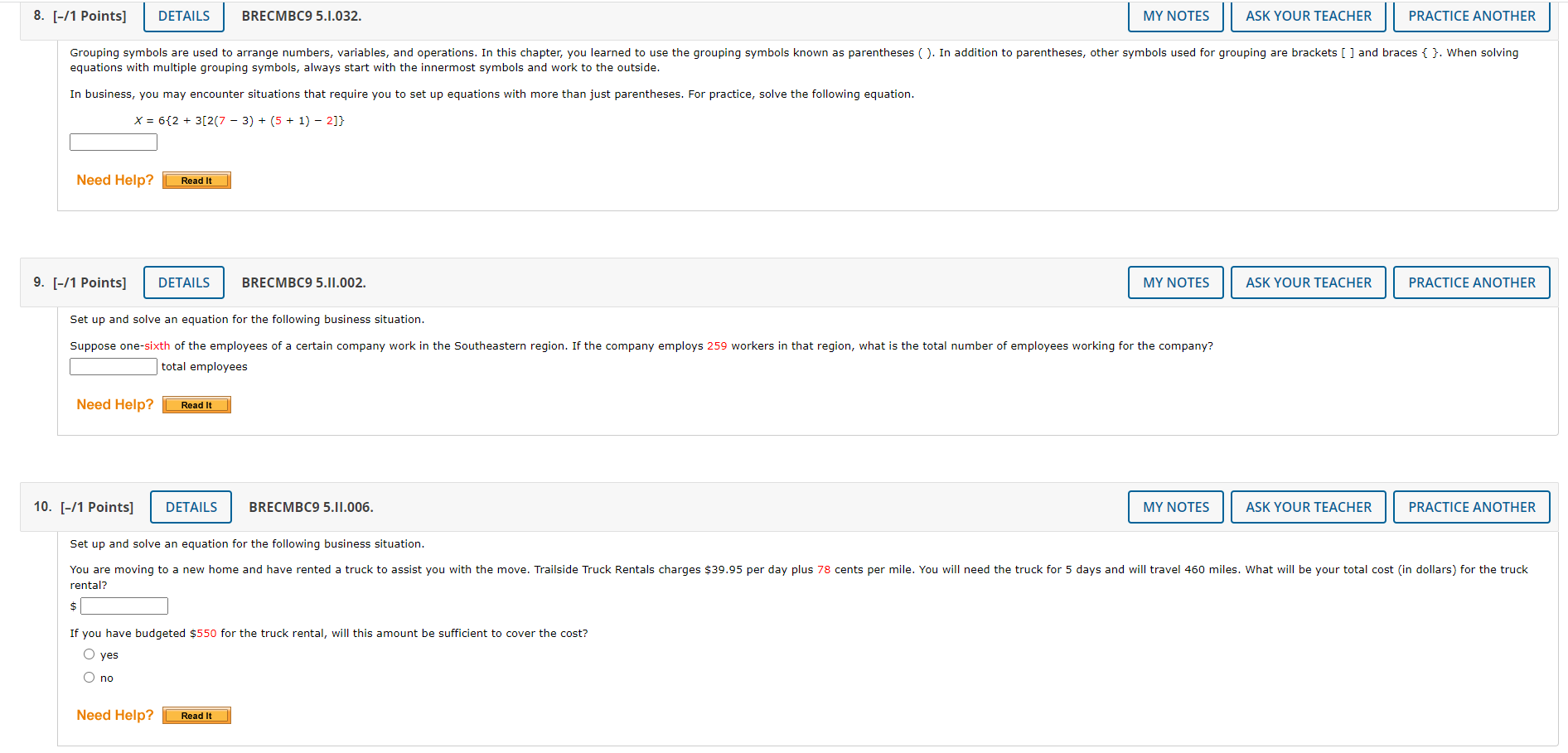 Solved equations with multiple grouping symbols, always | Chegg.com
