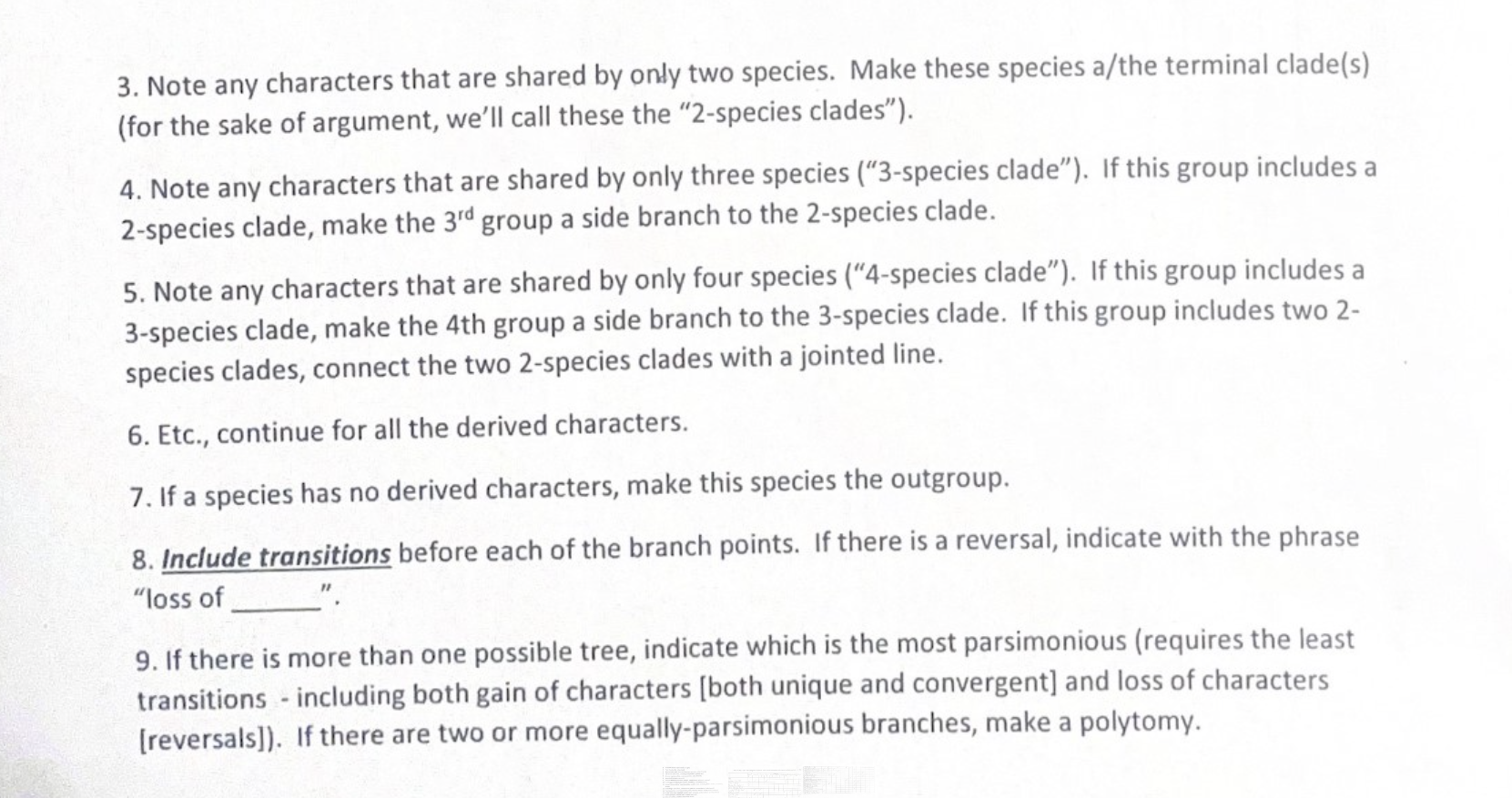 Solved Construct a phylogeny (ideally on paper or using | Chegg.com