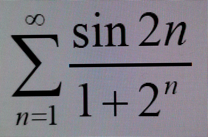 Solved sin 2n n=1 1+2" | Chegg.com