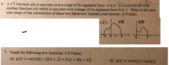 Solved 6. A CT function x(t) is non-zero over a range of its | Chegg.com