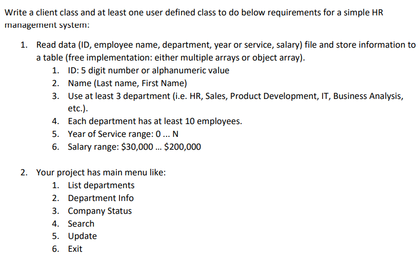 Solved Vrite a client class and at least one user defined | Chegg.com