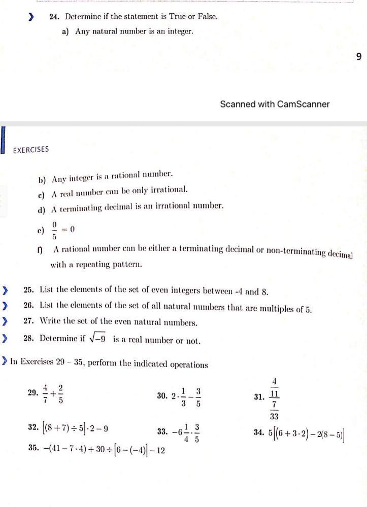 Solved 24. Determine if the statement is True or False. a) | Chegg.com