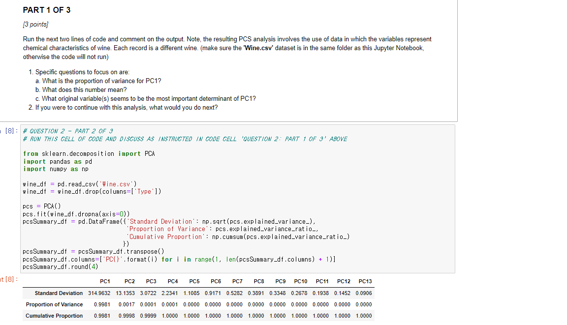 Solved [3 points] Run the next two lines of code and comment | Chegg.com