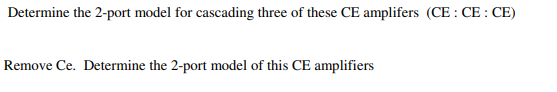 Solved Determine the 2-port model for cascading three of | Chegg.com