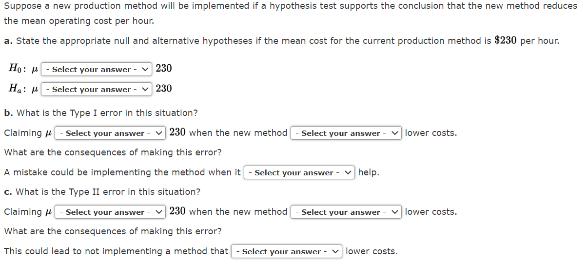 Solved Suppose a new production method will be implemented | Chegg.com