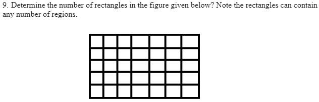 Solved 9. Determine the number of rectangles in the figure | Chegg.com
