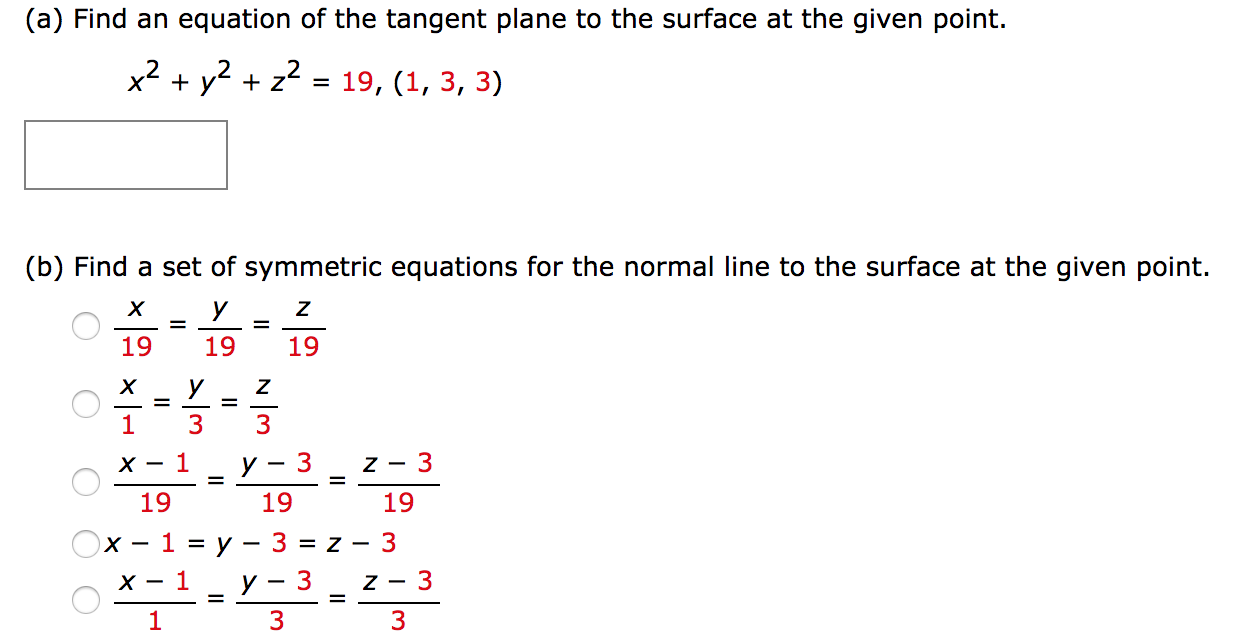 Solved a Find An Equation Of The Tangent Plane To The Chegg