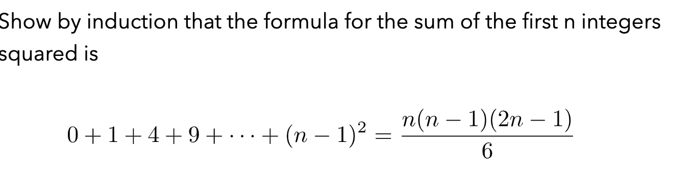Solved Show by induction that the formula for the sum of the | Chegg.com