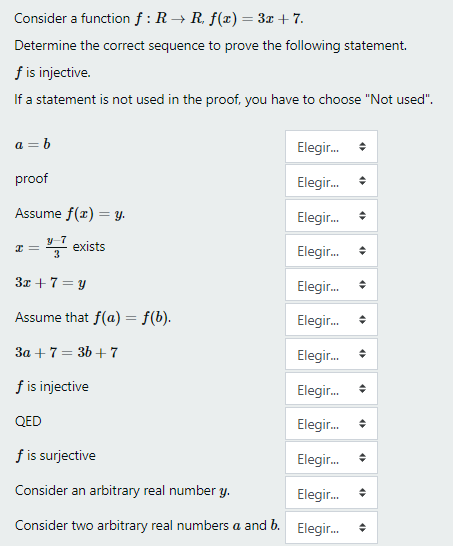 Solved Consider a function f:R→R,f(x)=3x+7. Determine the | Chegg.com