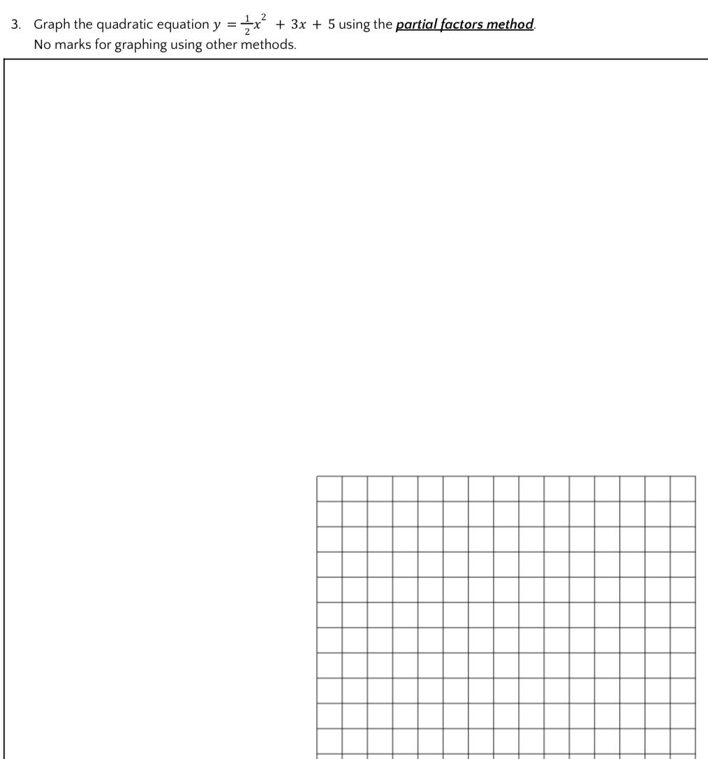 Solved 3. Graph the quadratic equation y = {x} + 3x + 5 | Chegg.com