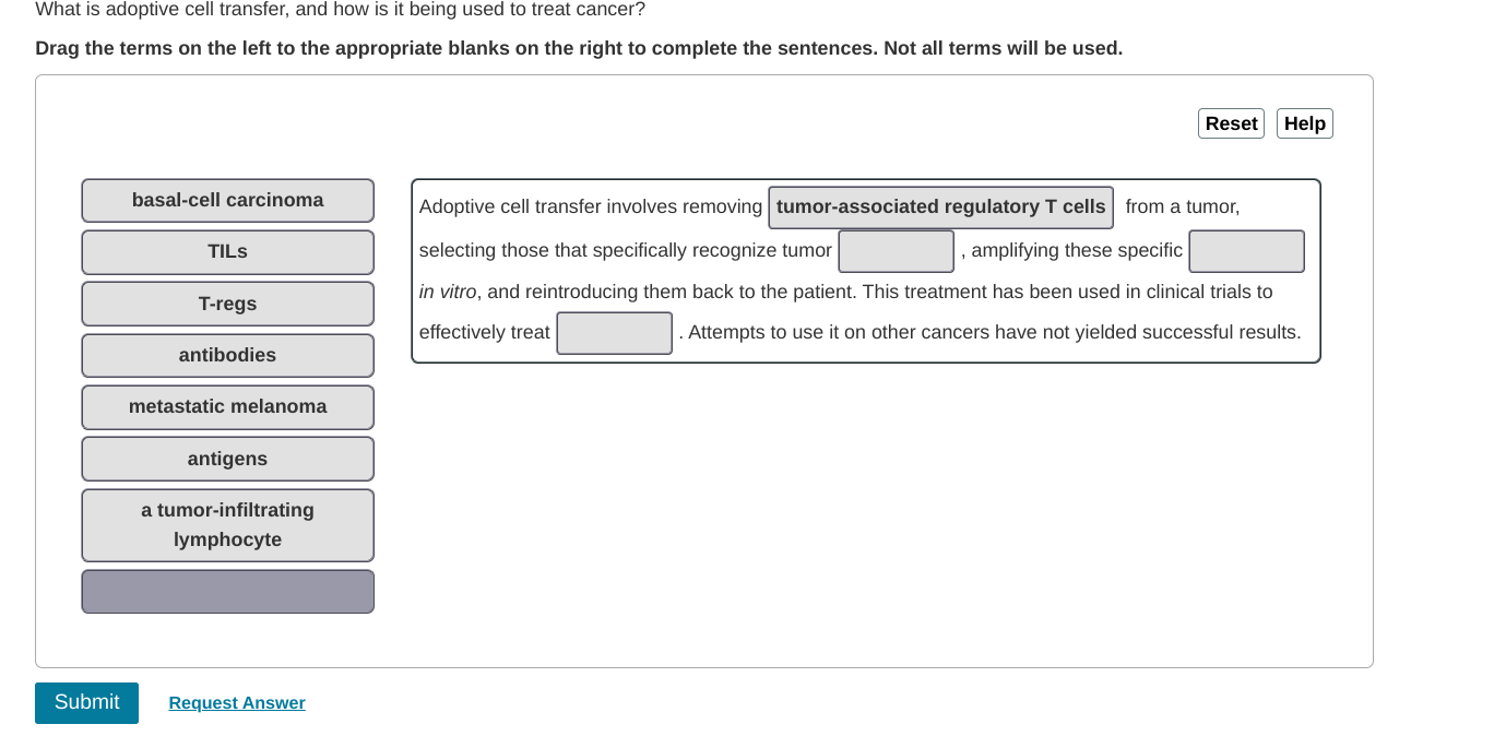 Solved What is adoptive cell transfer, and how is it being | Chegg.com