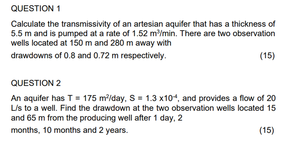 Solved QUESTION 1 Calculate the transmissivity of an | Chegg.com