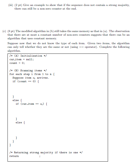 Given a sequence of n items 21, 22, ..., An, an item | Chegg.com