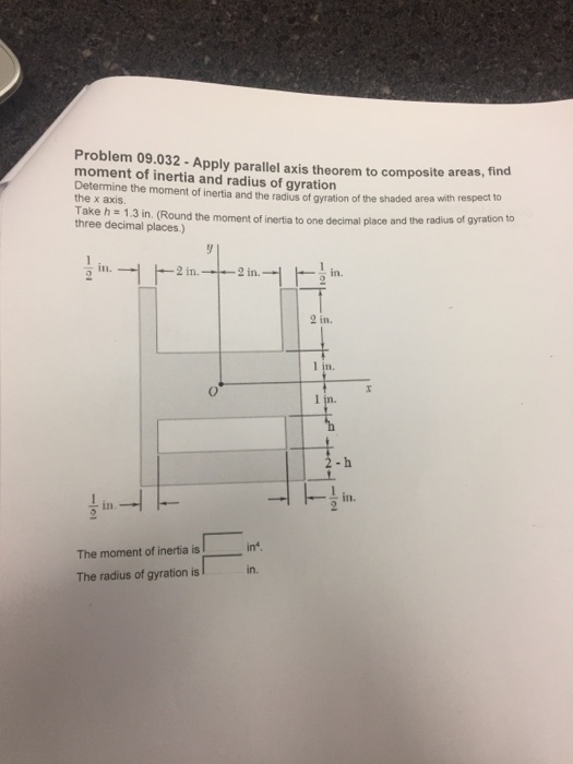 Solved Problem 09.032 - Apply parallel axis theorem to | Chegg.com