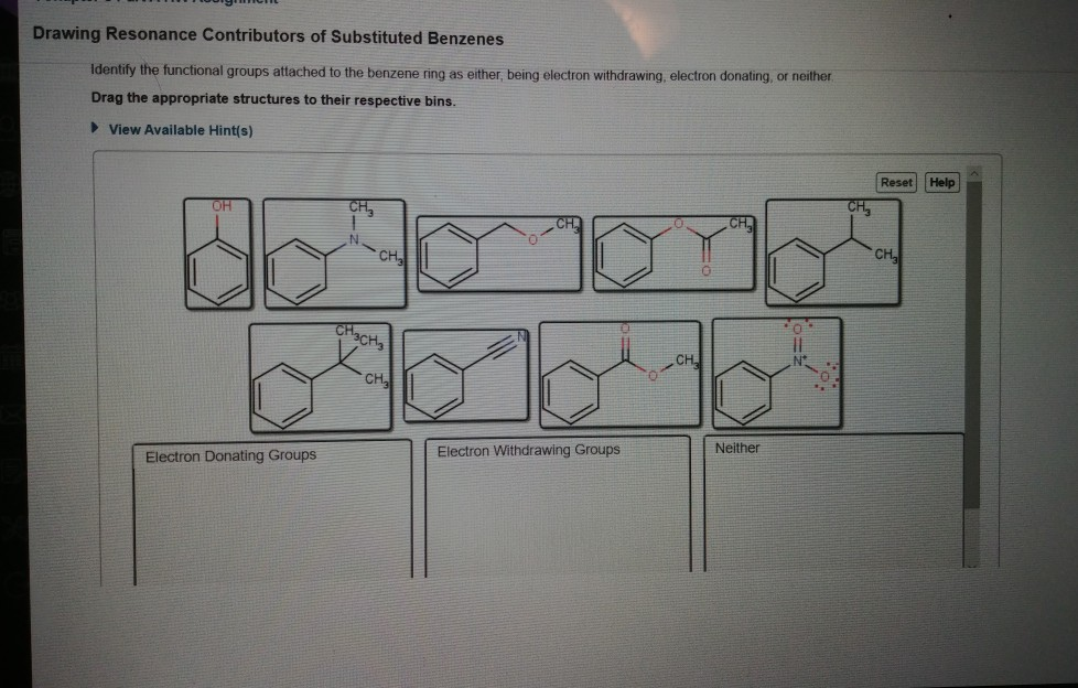 Solved N gCIL Drawing Resonance Contributors of Substituted | Chegg.com