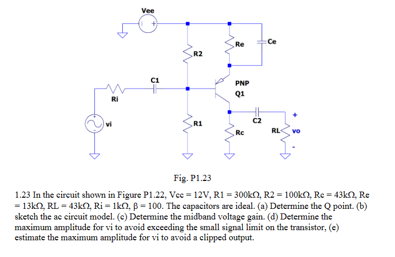 Solved Fig. P1.23 1.23 In the circuit shown in Figure P1.22, | Chegg.com
