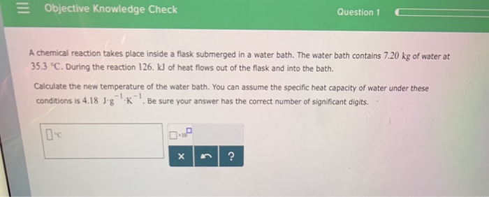 Solved Objective Knowledge Check Question 1 A chemical | Chegg.com Solved Objective Knowledge Check Question 1 A chemical | Chegg.com