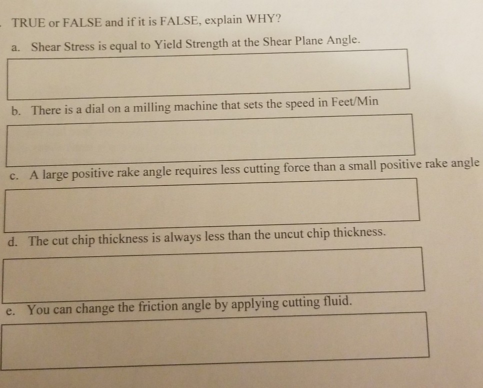 Solved TRUE or FALSE and if it is FALSE, explain WHY? Shear | Chegg.com