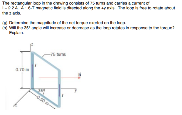 Solved The rectangular loop in the drawing consists of 75 | Chegg.com