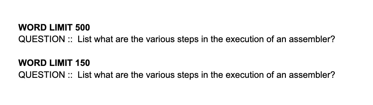Solved WORD LIMIT 500 QUESTION :: List what are the various | Chegg.com