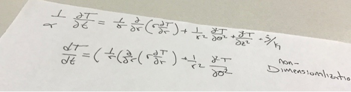 Solved Convert equation to non dimensional form 1/partial | Chegg.com