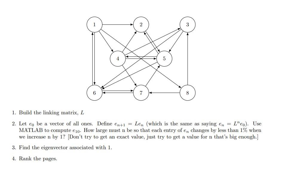 Solved Google Page Rank Google's success as a search engine | Chegg.com